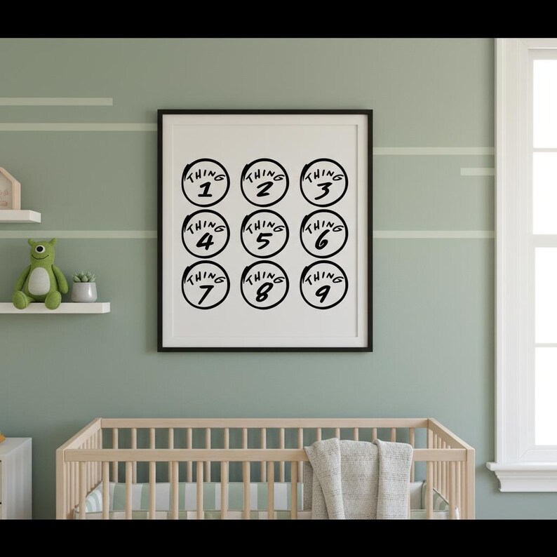 Thing 1-9 SVG Clipart: Cricut & Silhouette Cut Files (digital Download ...