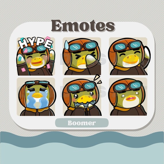 Animal Crossing Villager Boomer Emotes for Twitch Youtube - Etsy