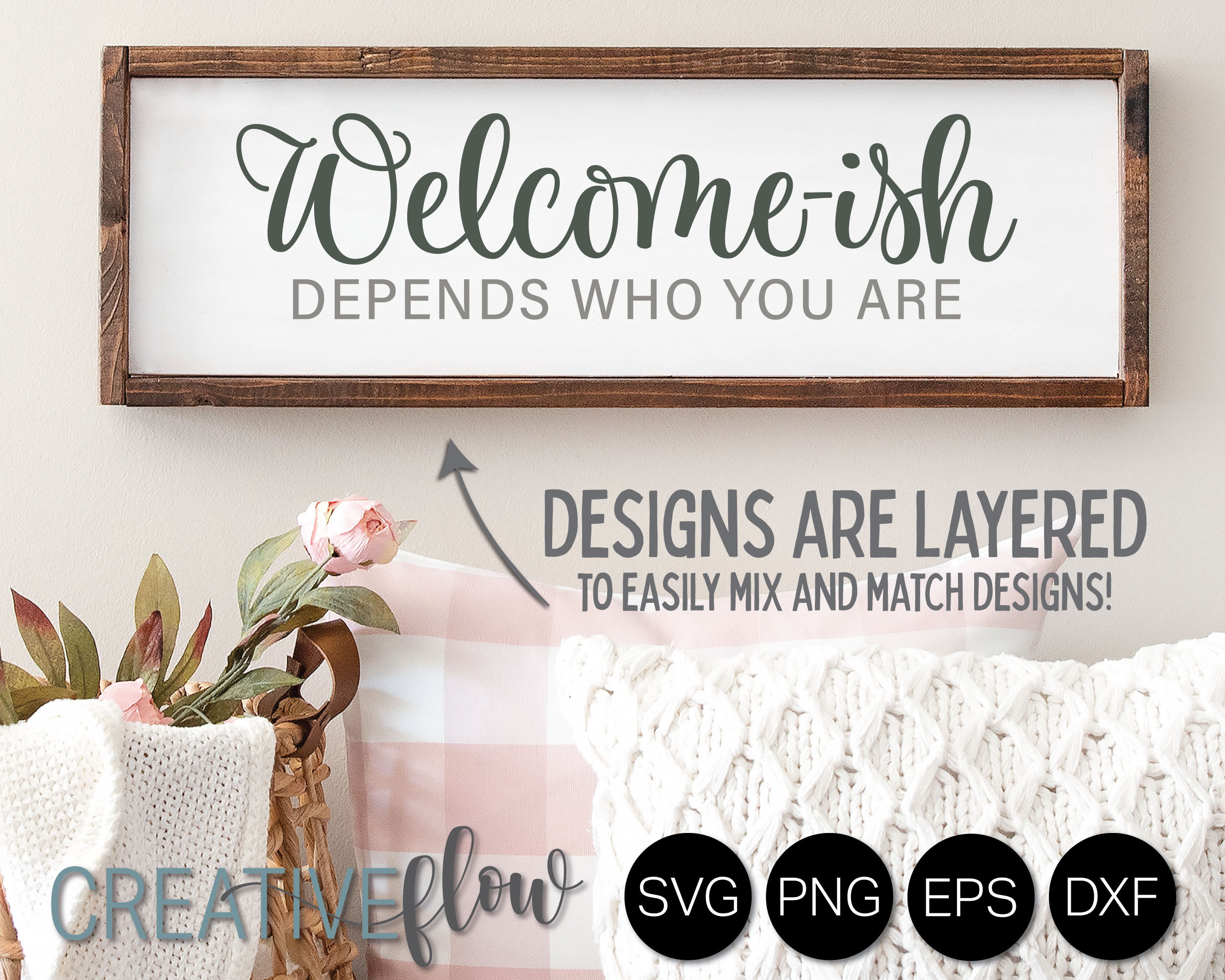 Welcome-ish Svg Bundle Farmhouse Welcome Sign Svg Front Door - Etsy