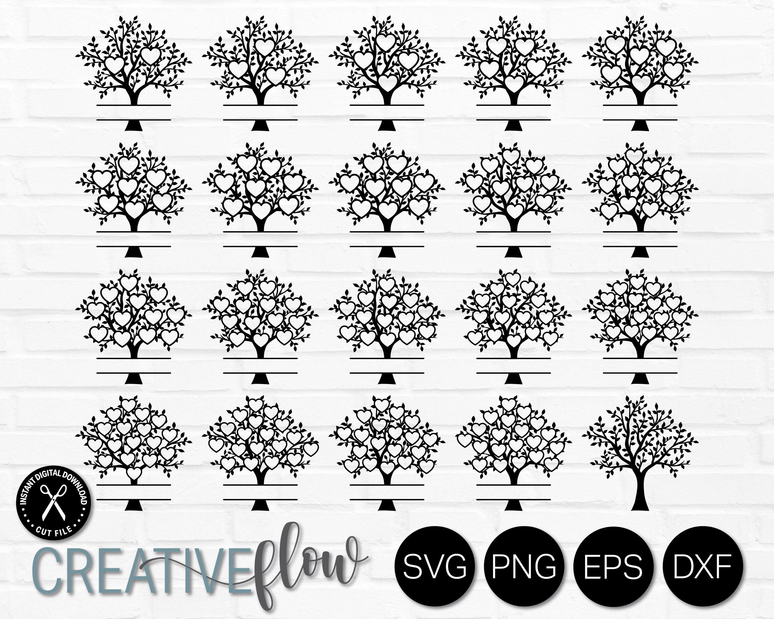 Family Tree SVG Bundle 2 to 20 Family Reunion SVG Split - Etsy