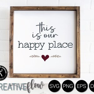 This is Our Happy Place Door Hanger SVG Welcome Sign Doormat - Etsy