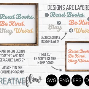 Funny Book Svg Bundle, Retro Wavy Text Reading Svg for Book Lover Book ...