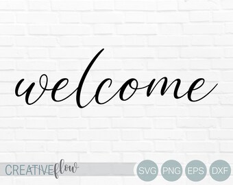 Cursive Welcome Sign Png - Etsy