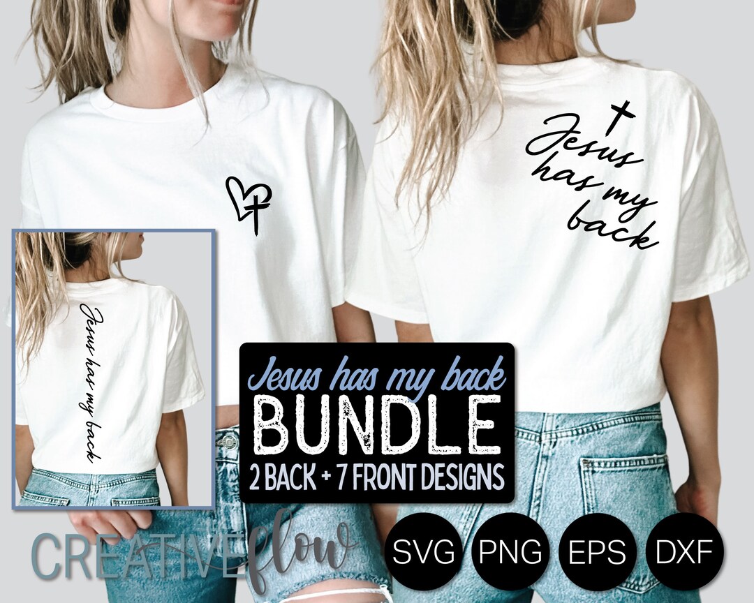 Jesus Has My Back SVG Bundle Cross Svg Faith Svg for T - Etsy Australia