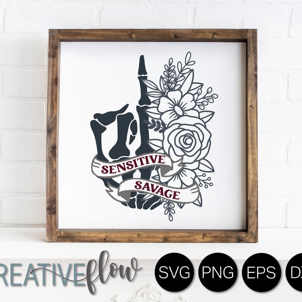 Savage Skeleton Svg - Etsy