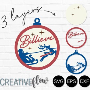 Christmas Ornament SVG Laser Cut Digital File, Buffalo Bills Football ...