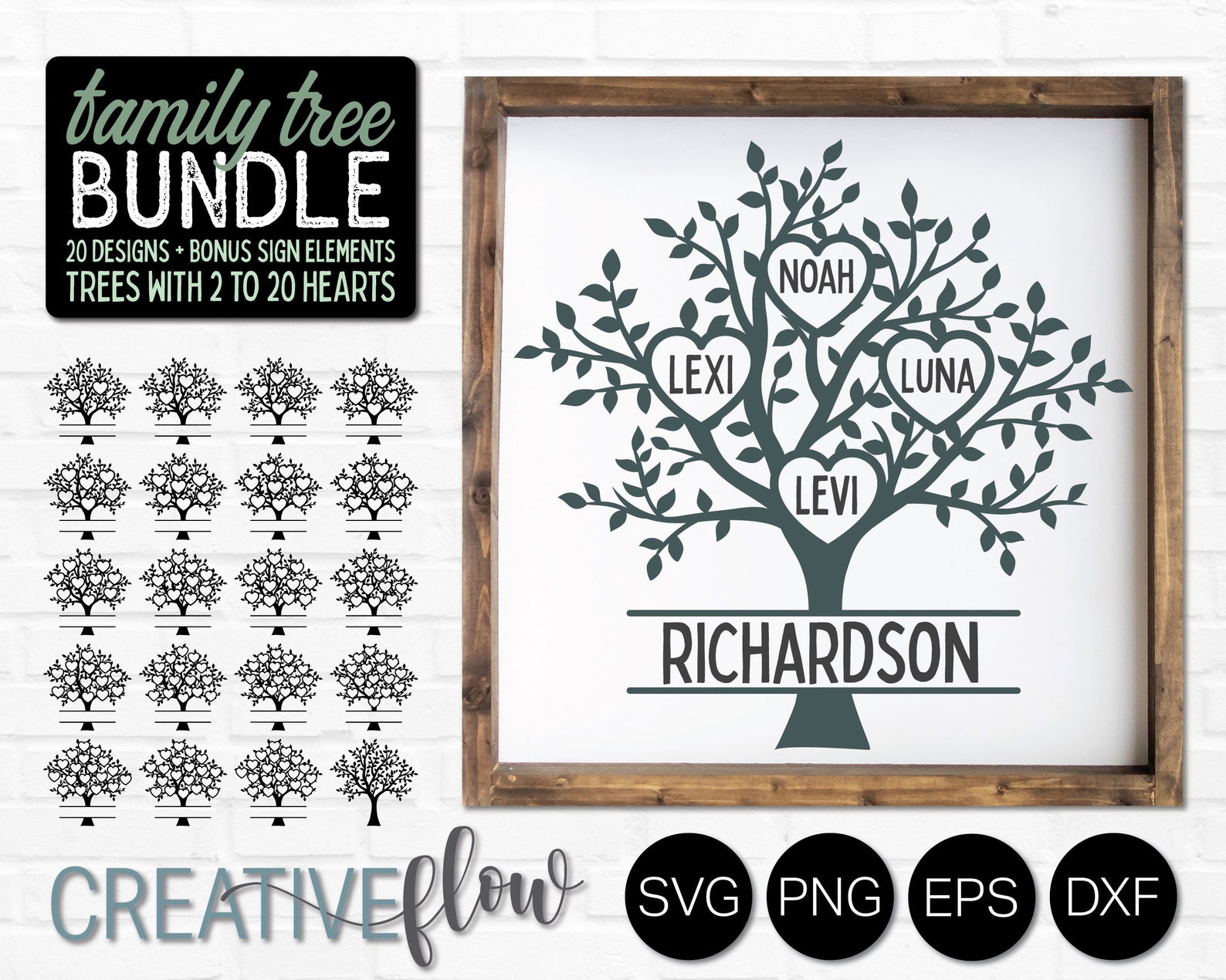 Family Tree SVG Bundle 2 to 20 Family Reunion SVG Split - Etsy