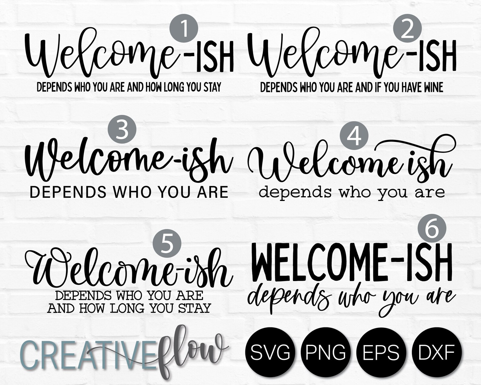 Welcome-ish Svg Bundle Farmhouse Welcome Sign Svg Front Door - Etsy