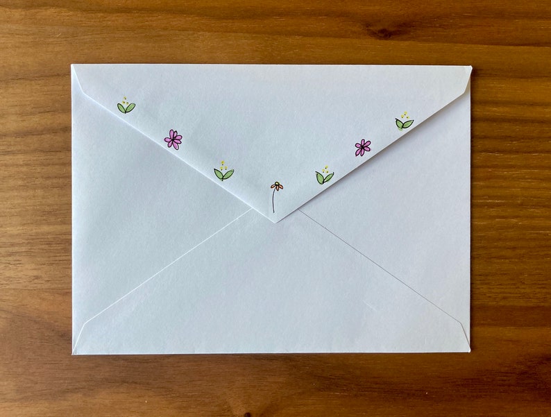 Floral Grid Card Envelope - Etsy
