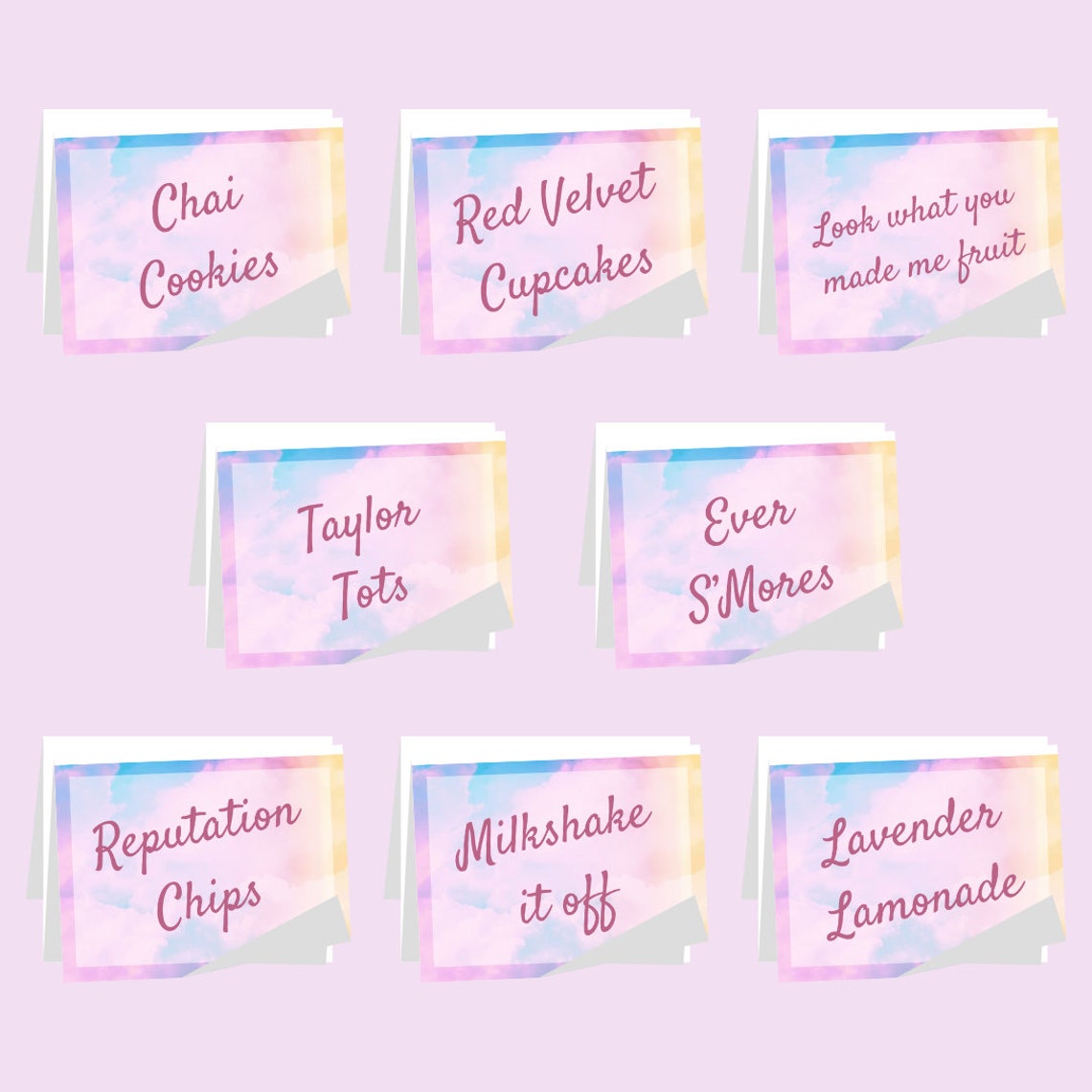 Lover-inspired Food Labels Add Taylor Swift Charm to Your Event Perfect ...
