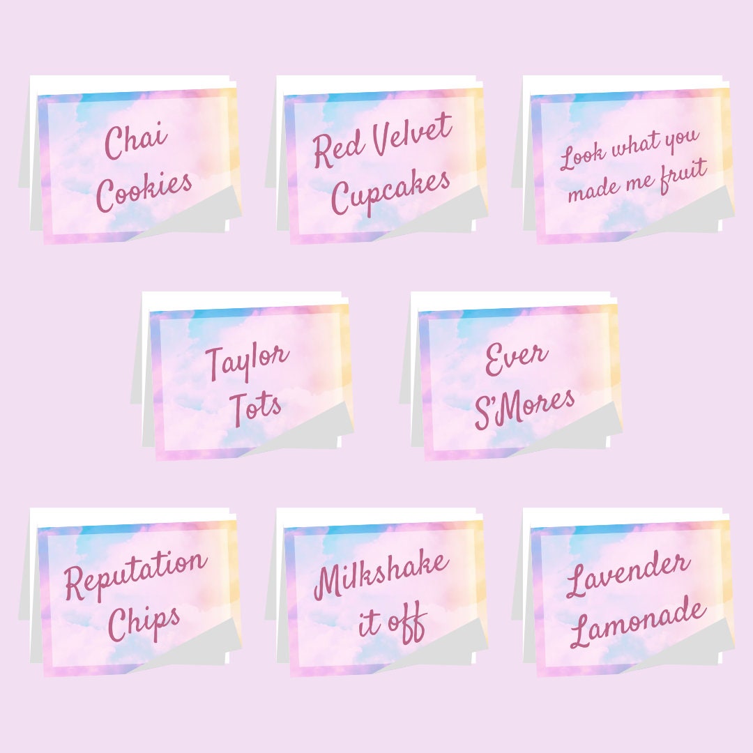 Lover-inspired Food Labels Add Taylor Swift Charm to Your Event Perfect ...