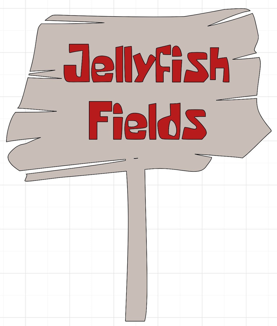 Jellyfish Fields Sign SVG/PDF/PNG - Bring Bikini Bottom to Life ...