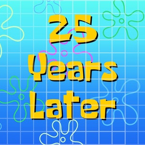 Cartoon 25 Years Later Poster - Nostalgic Artwork Celebrating Bikini ...