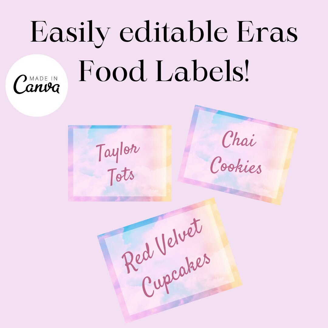 Lover-inspired Food Labels Add Taylor Swift Charm to Your Event Perfect ...