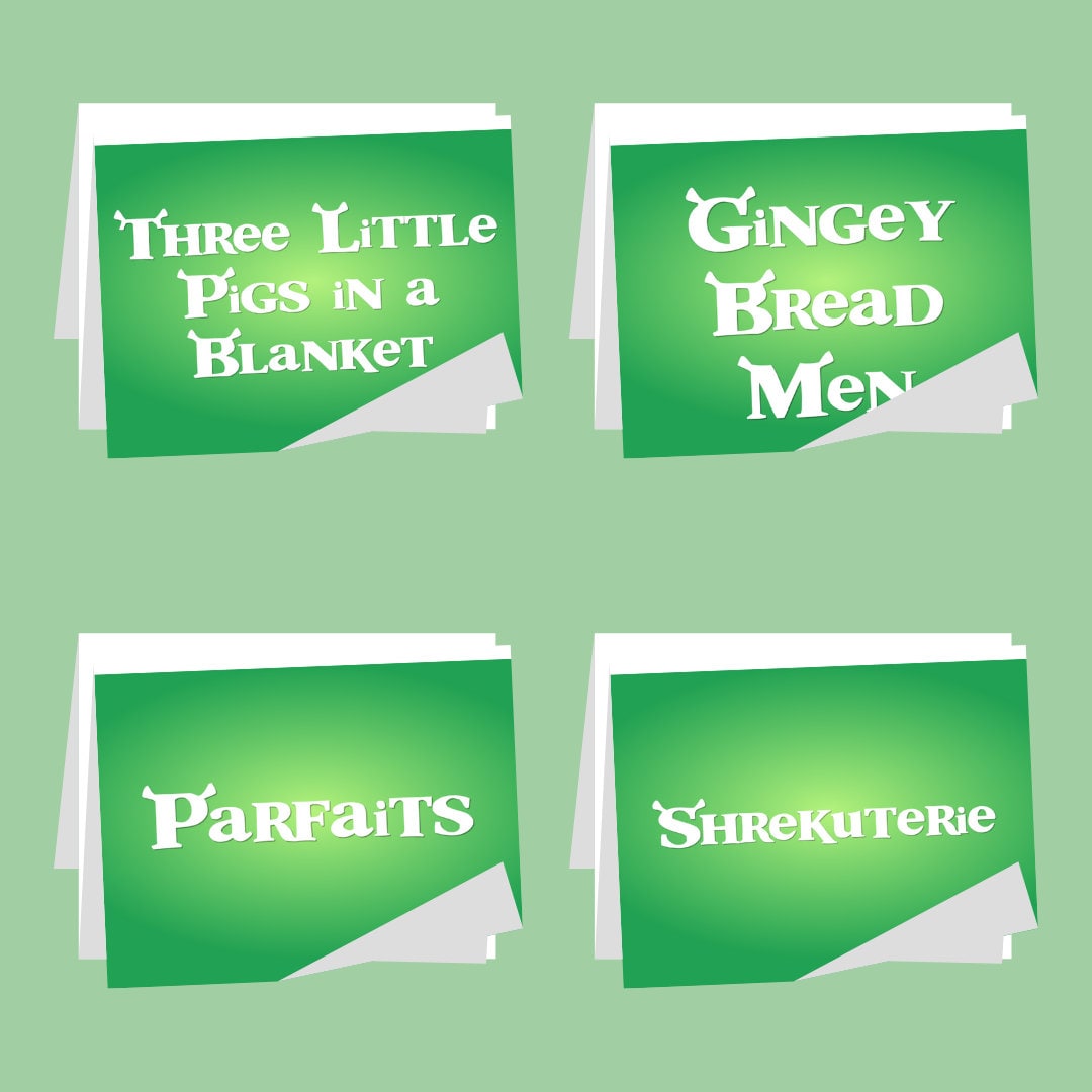 Ogre Food Labels Printable: Swamp Party Decorations (digital Download ...