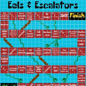 Drunken Eels & Escalators Game: Adult Drinking Board Game (digital ...
