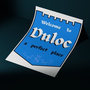 Welcome to Duloc Banner: Shrek Party Decor (digital Download) - Etsy