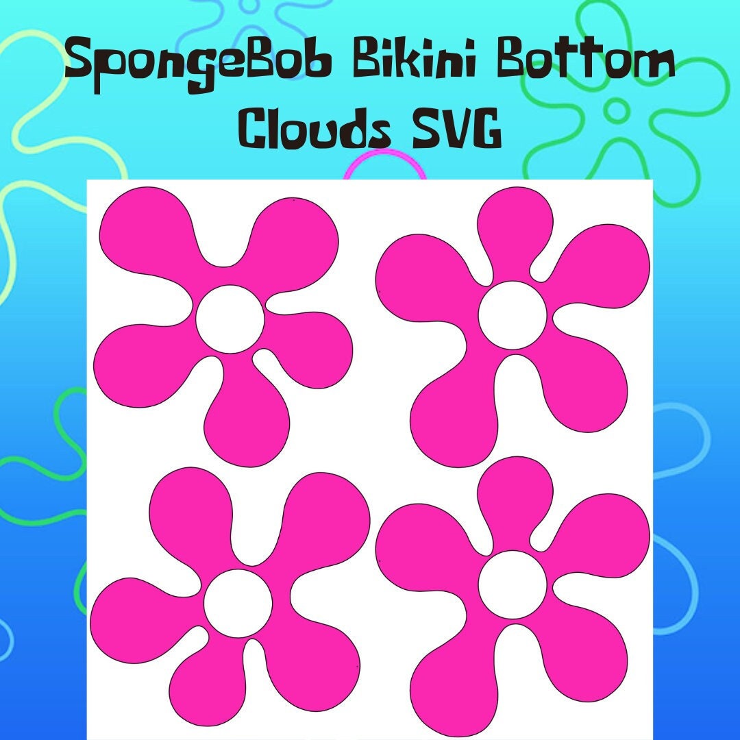 Cartoon Inspired Bikini Bottom Clouds SVG - Digital Download - Etsy
