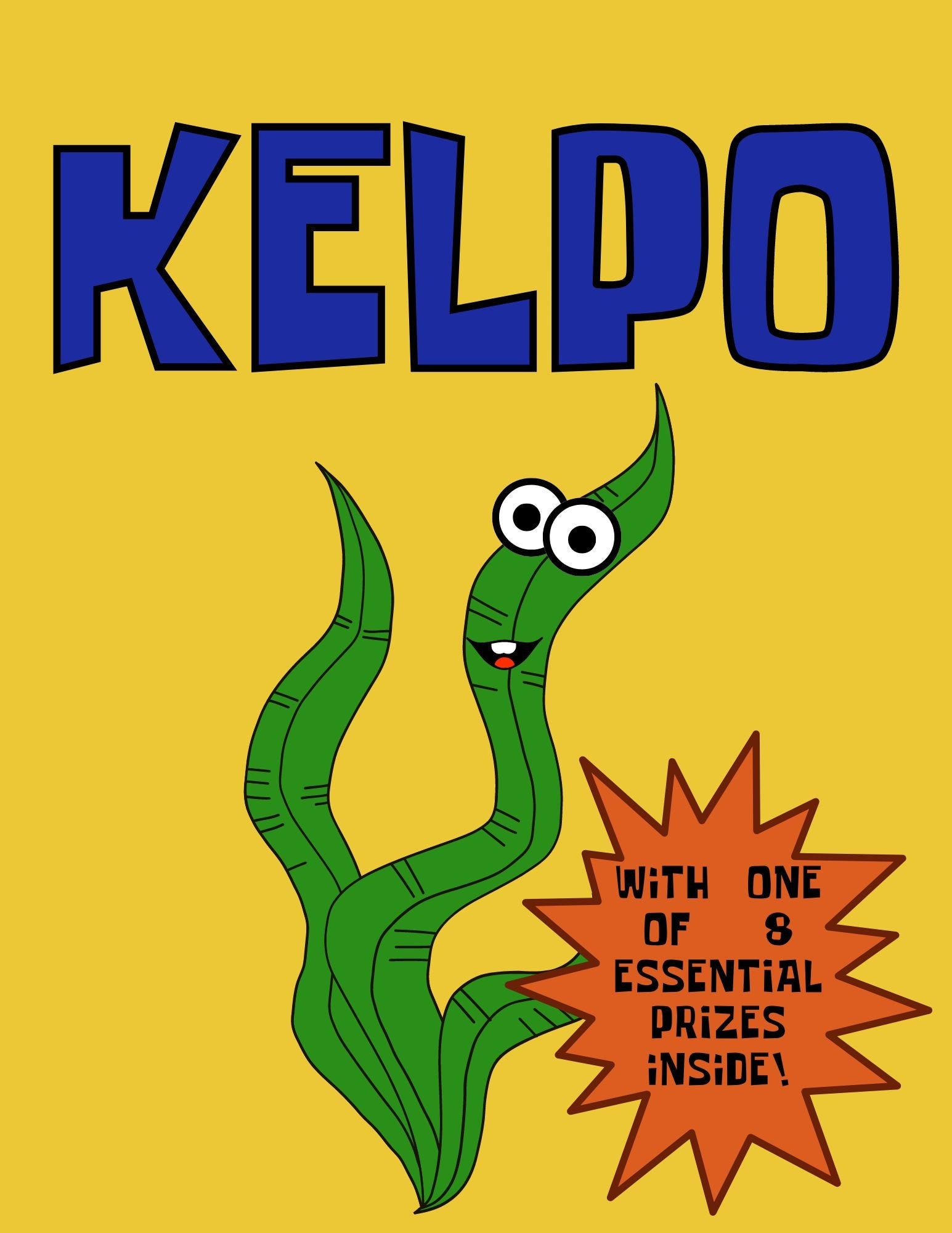 Kelpo Box Label for Undersea Cartoon Party Perfect for Sponge-inspired ...