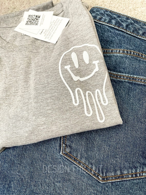 Drippy Smiley Tee Shirts With Sayings Summer Shirts - Etsy