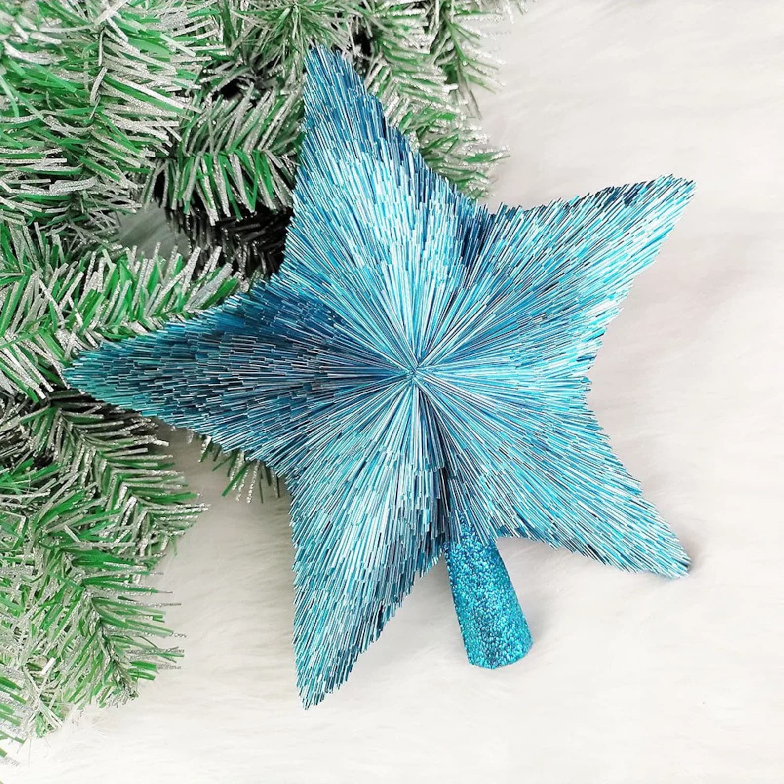 Large Blue Christmas Tree Topper Luxury Christmas Tree Star - Etsy