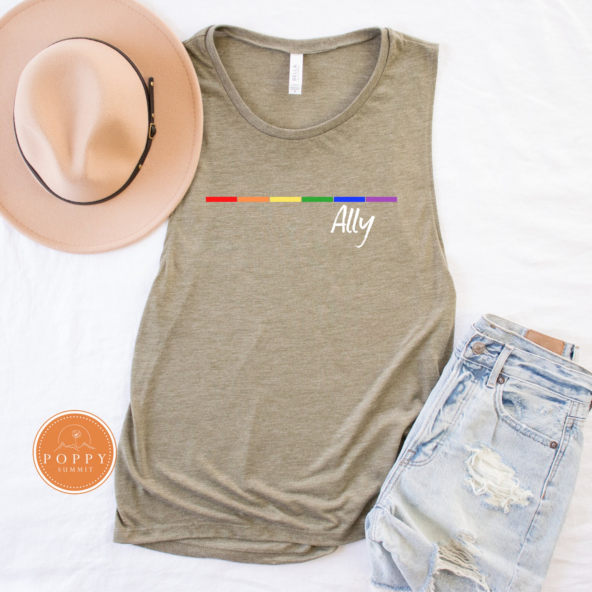 Ally Pride Muscle Tank LGBTQ Pride Tank Pride Month - Etsy