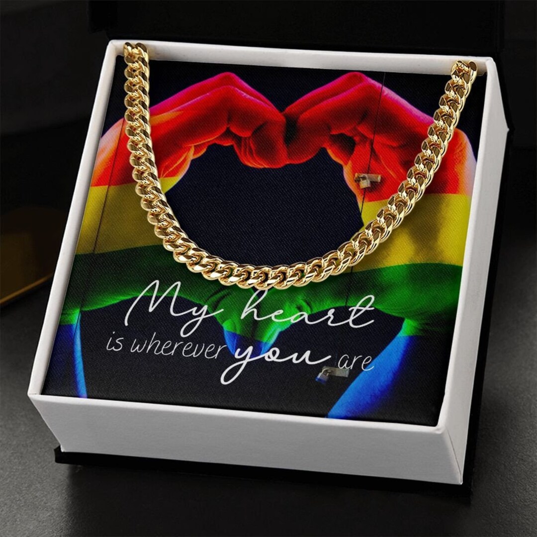 Lesbian Love Necklace Butch Cuban Link Chain Queer Gay Dyke Stud Masc ...
