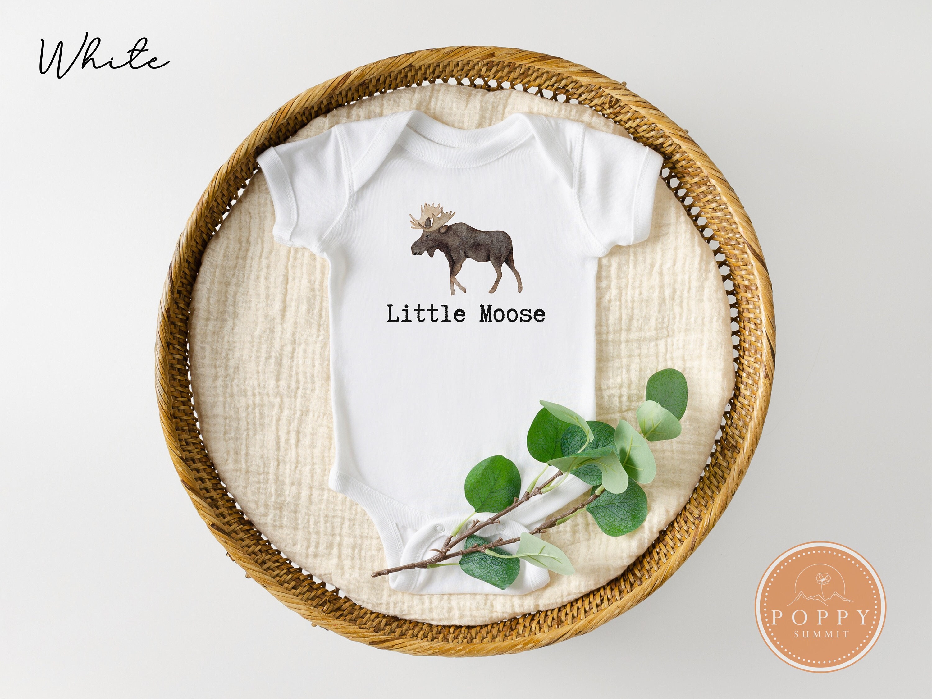 Cute Little Moose Baby Bodysuit, Unisex Newborn Outfit - Etsy