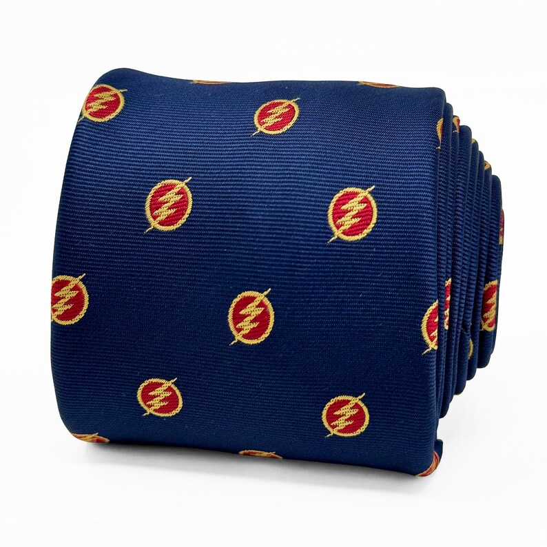 The Flash Tie DC Comics Superhero Navy Necktie - Etsy