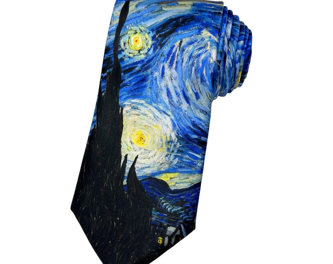 Van Gogh Inspired Starry Night Suspenders Set, High Quality, Formal ...
