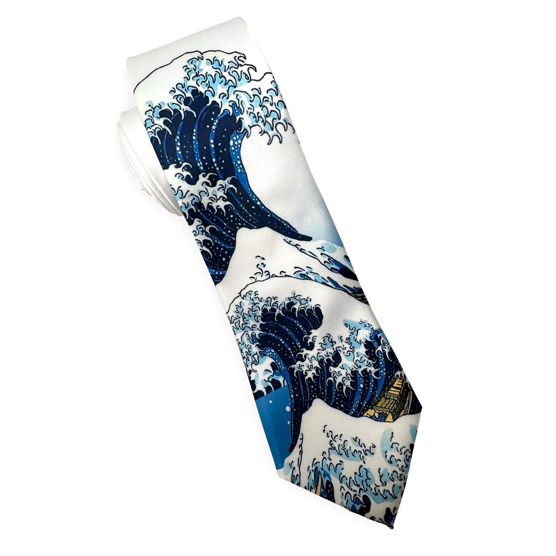 The Great Wave off Kanagawa Necktie by Hokusai - Japanese Art ...