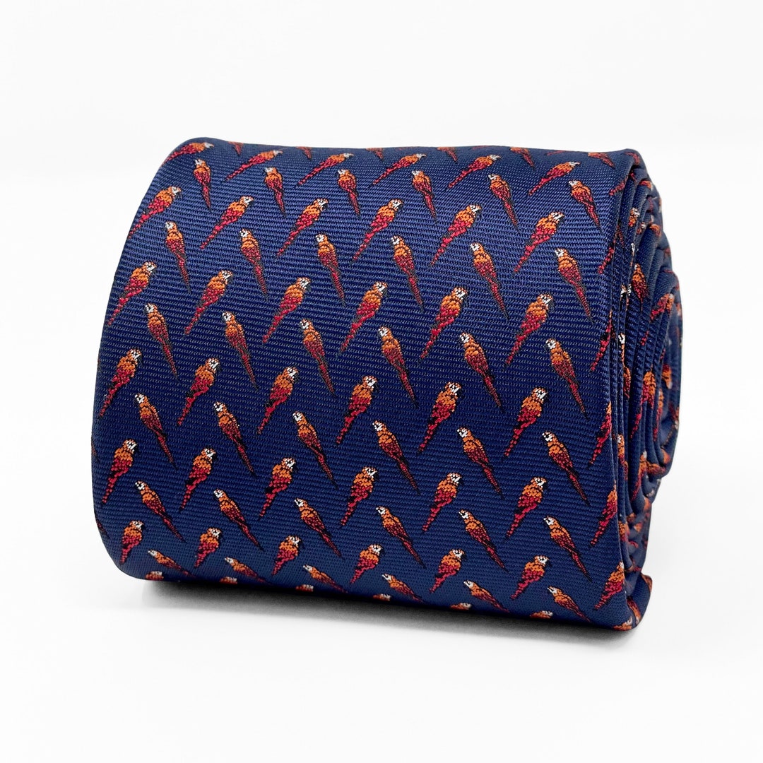Parrots Tie | Birds Novelty Tie | Mens Navy Necktie - Etsy