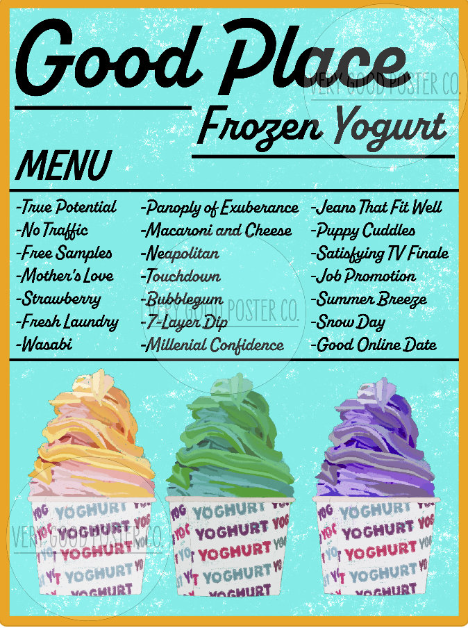 Good Place Frozen Yogurt Poster| the Good Place| PNG - Etsy