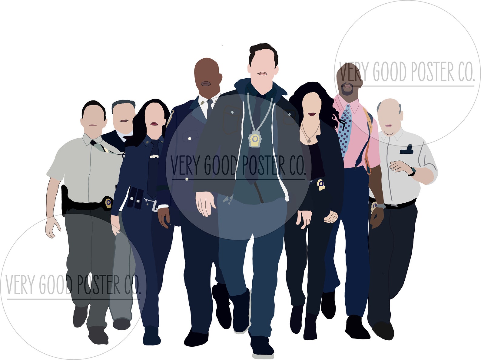Brooklyn 99 Cast Drawing| Digital Download - Etsy