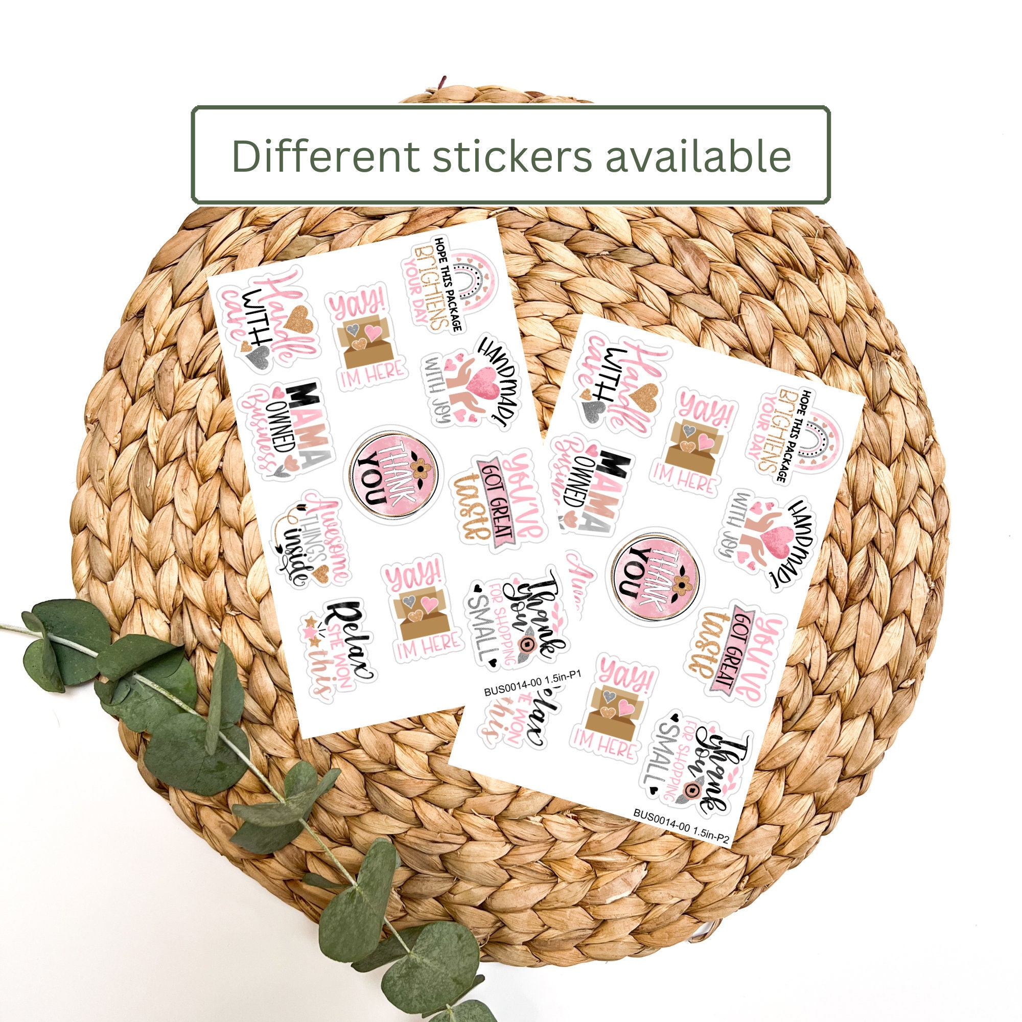 Awesome Things Inside Stickers Pink and Black Stickers Small Business ...