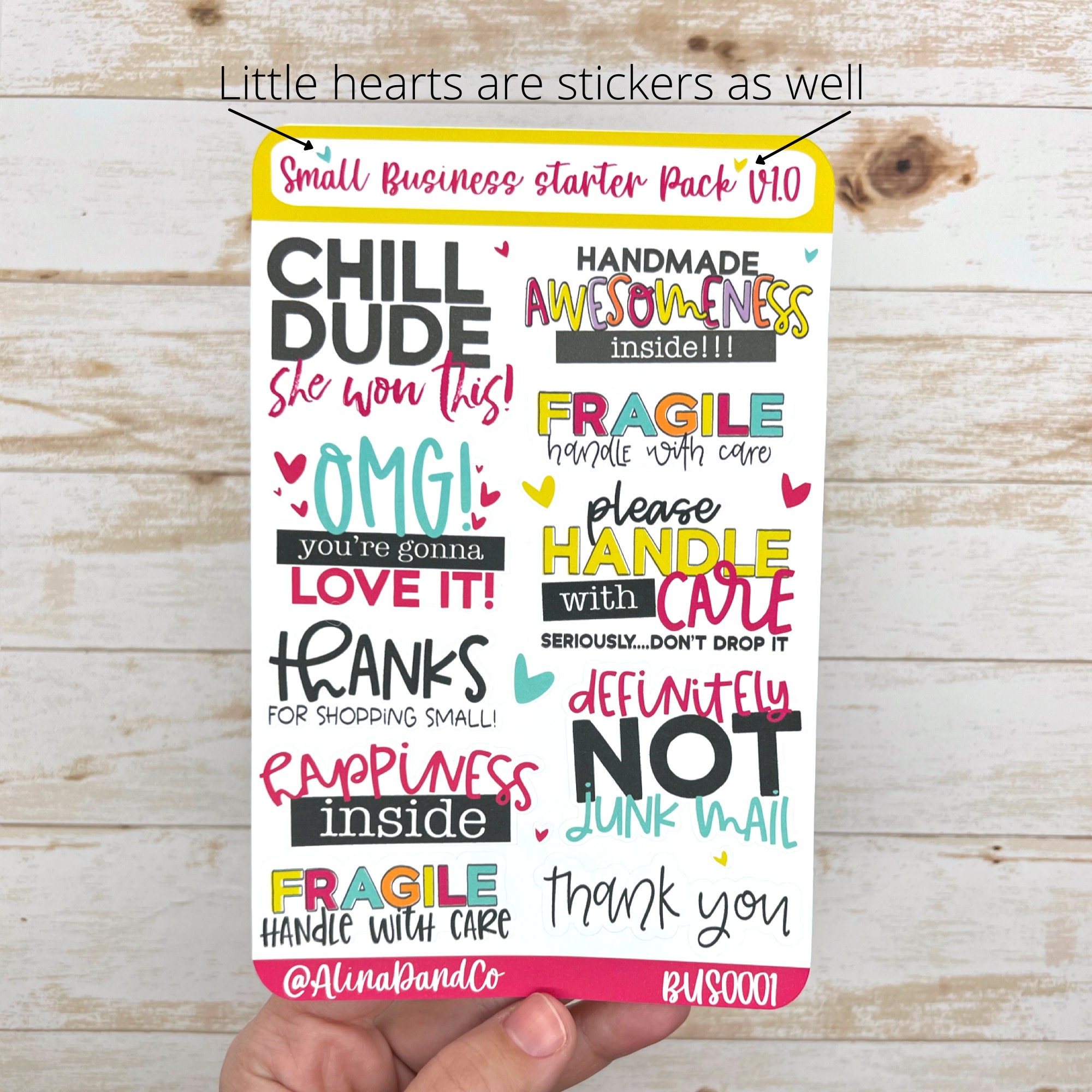Happiness Inside Stickers Starter Kit for Small Businesses Fun Shipping ...