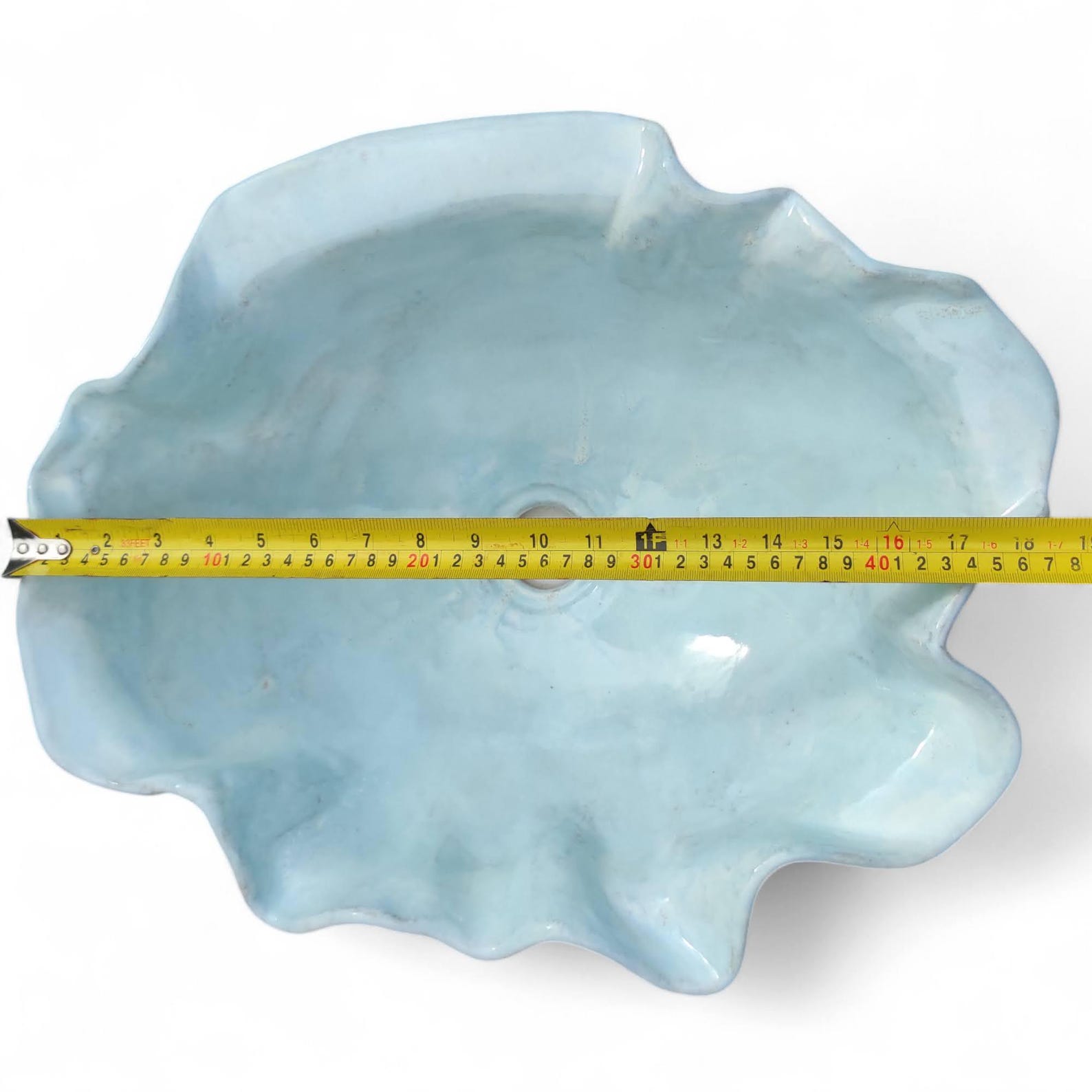Light Blue Oval Bathroom Sink (47 X 38 Cm) - Etsy