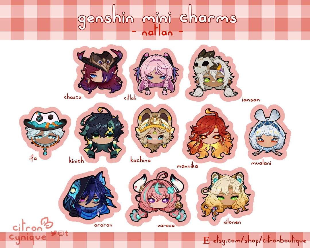 Genshin Impact • Natlan Mini Charms - Etsy