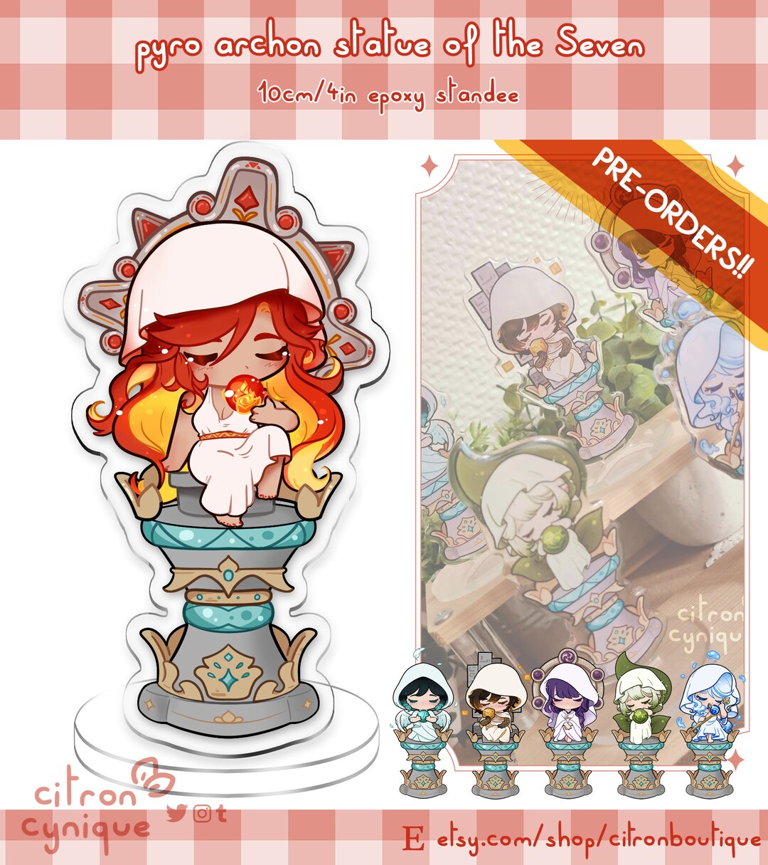 PRE-ORDERS Pyro Archon Statue Standee - Etsy