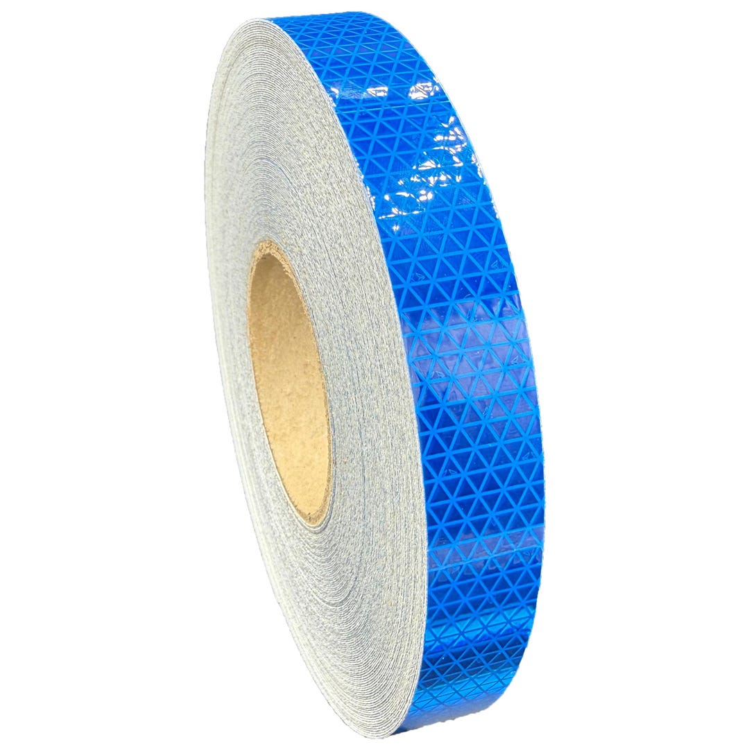 1" Blue Reflective Tape Oralite V98 Orafol Reflexite Safety (5' 10' 20 ...