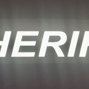 SHERIFF 3"x20" REFLECTIVE Decal (multiple Colors) - Etsy