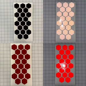 20 Reflective 1.75" X 1.52" ELG Hexagons (10 Different Colors ...