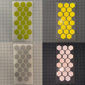 20 Reflective 1.75" X 1.52" ELG Hexagons (10 Different Colors ...