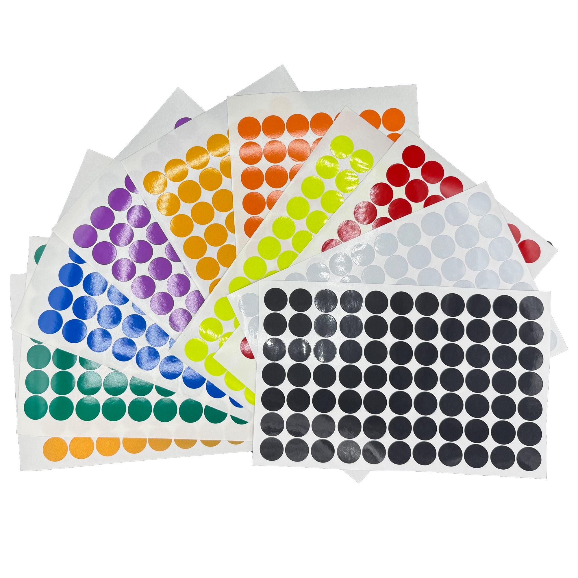 77 Reflective 3/4" ELG Dots Circles (10 Different Colors) Nikkalite ...