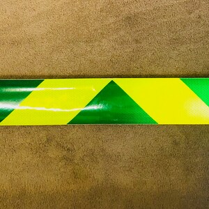 Lime & Green Reflective Chevron Panel (multiple Sizes) Oralite 1 Piece ...