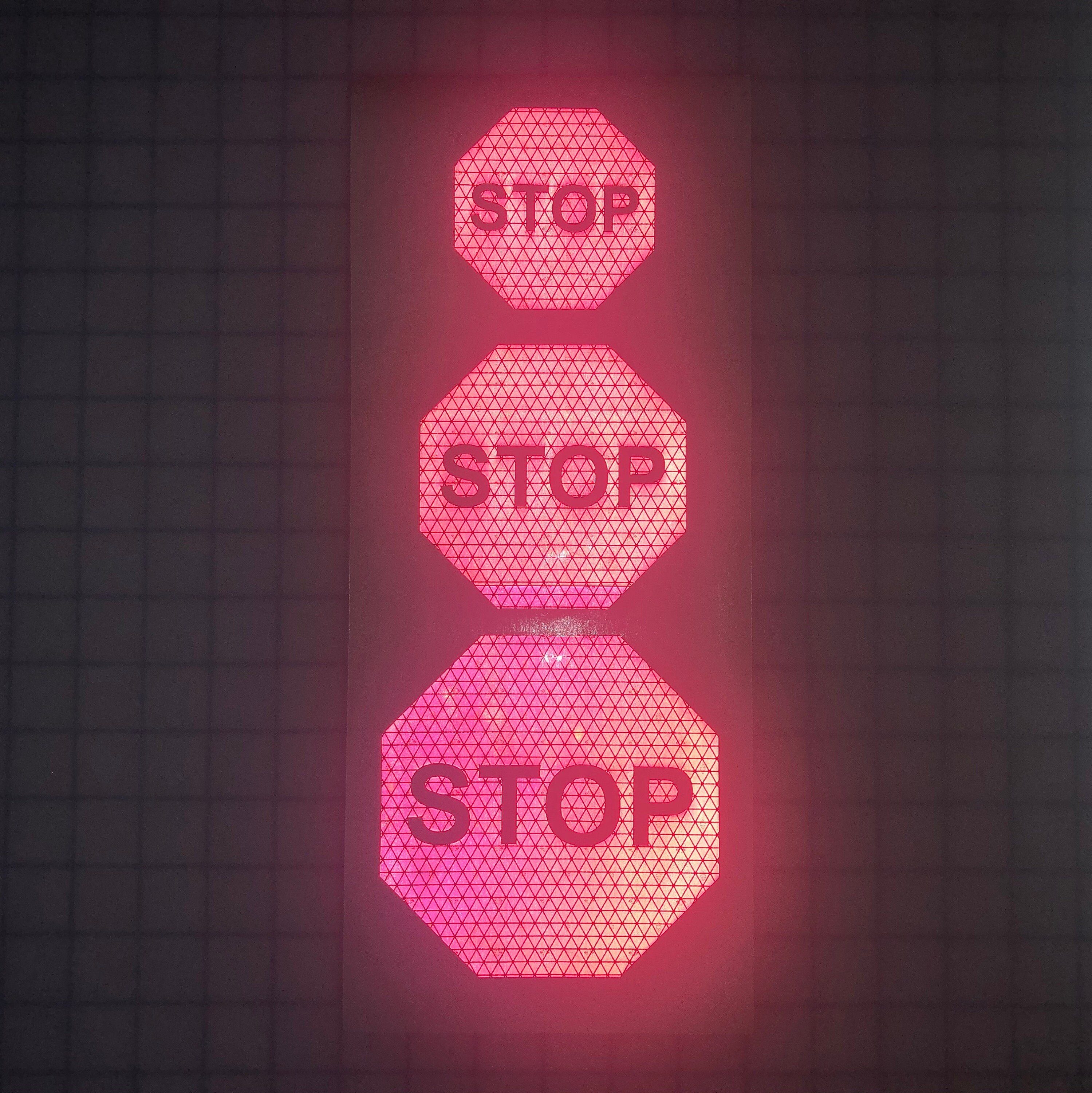 Reflective Stop Sign Decal Sticker Car Truck Motorcycle Helmet Oralite ...