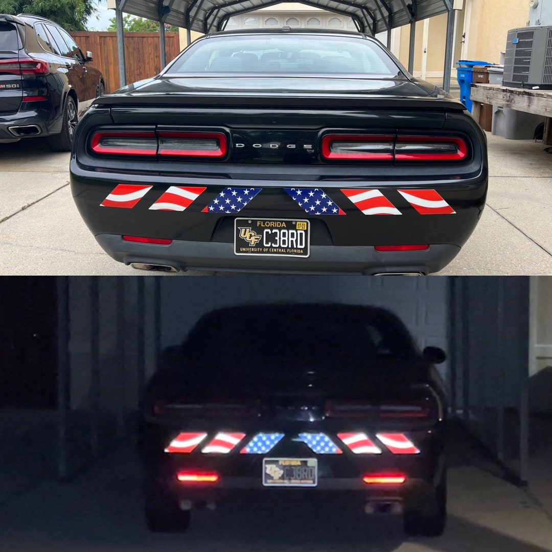 Reflective American Flag Chevron Decal Car Kit Oralite 5650 RA 6 ...