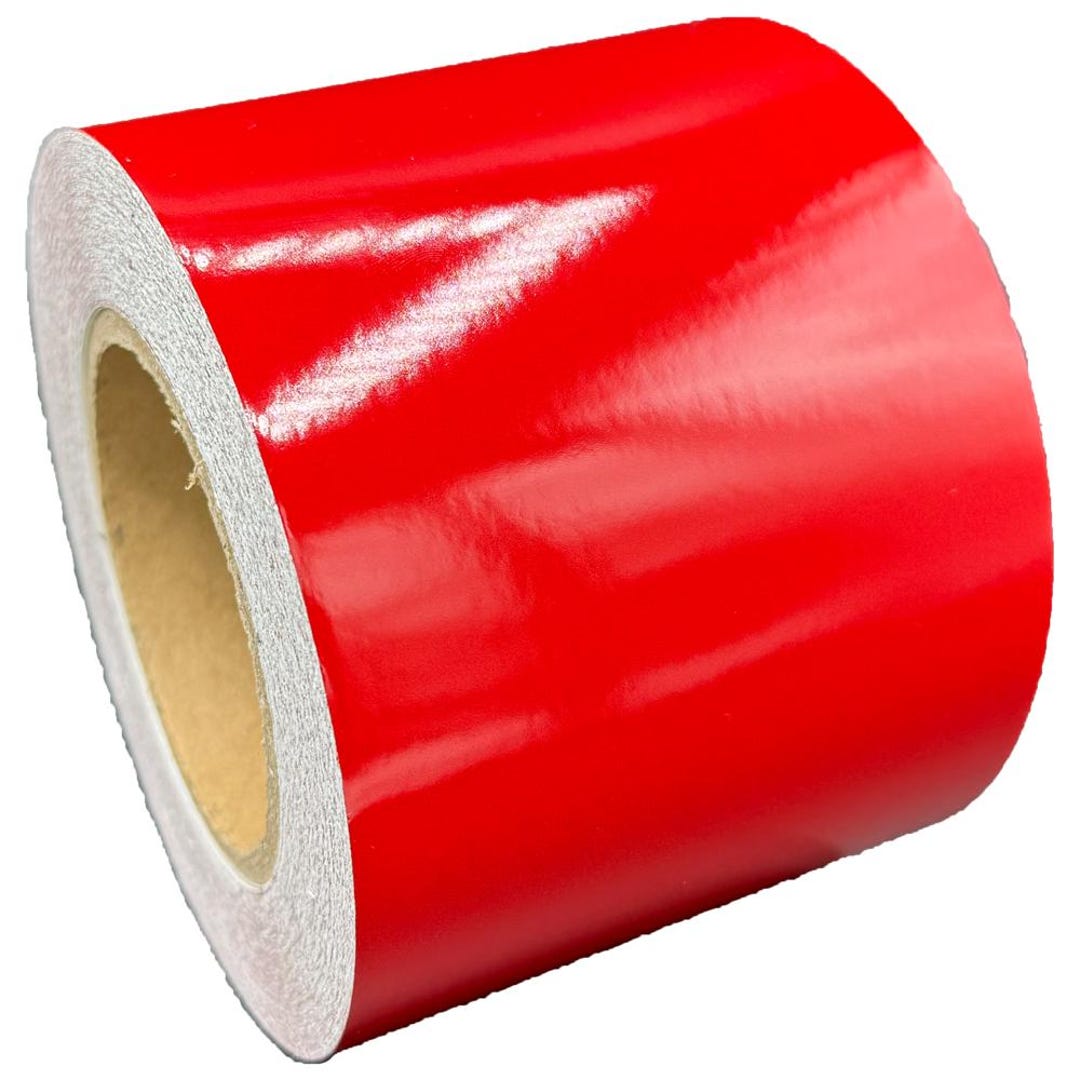4" Inch Red Reflective Tape Type 1 Flexible Engineer Grade Nikkalite ...
