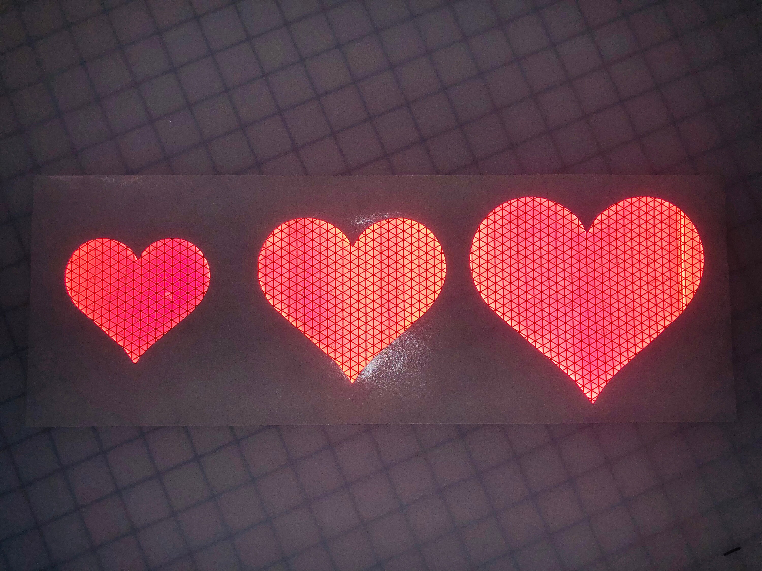 Reflective Heart Decal Sticker Car Truck Motorcycle Helmet | Etsy