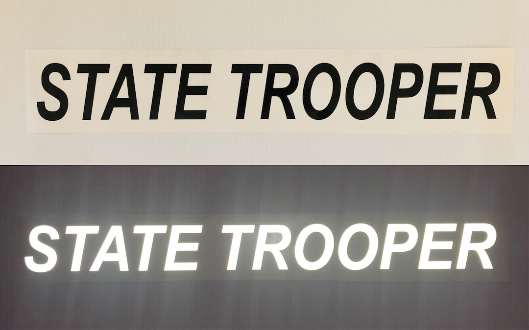 STATE TROOPER 3"x26" REFLECTIVE Decal (multiple Colors) - Etsy